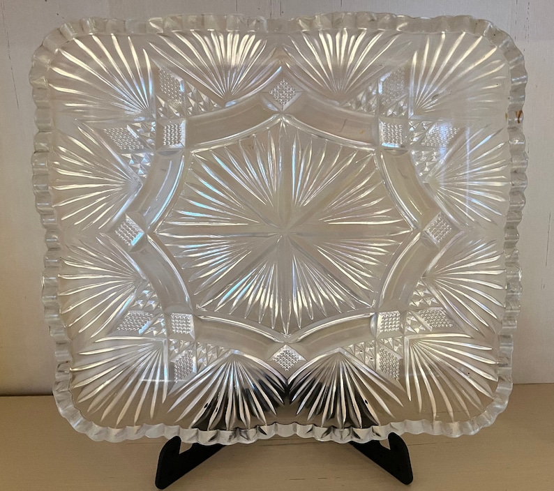 Vintage Glass Tray - Etsy