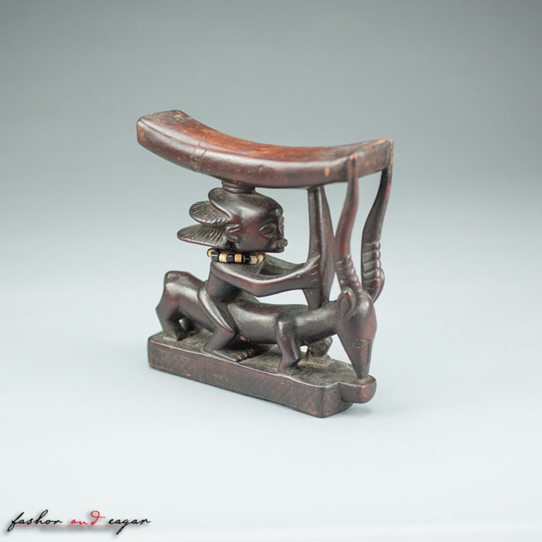 Exceptional Luba Caryatid Headrest - Democratic Republic of Congo - Etsy