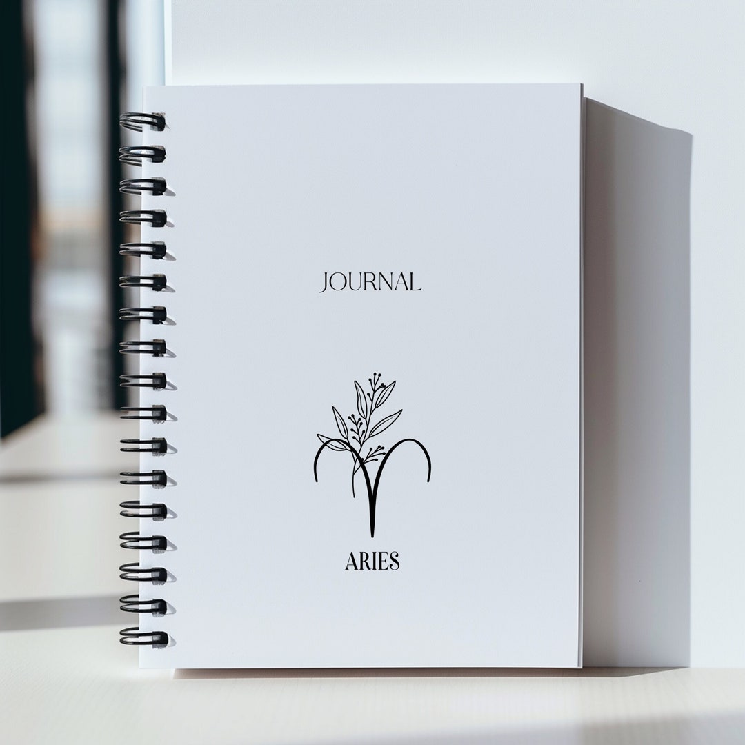 Hardcover Aries Zodiac Spiral Notebook - Aries Zodiac Journal | Daily ...