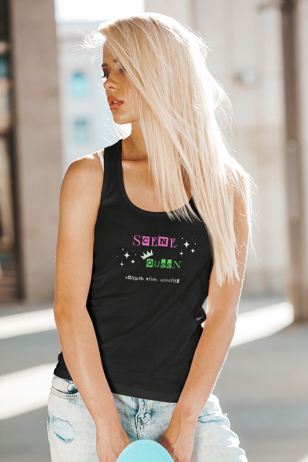 Emo Scene Queen Tank, Sleeveless Scene Alt Top, Gift for Scene Teen ...