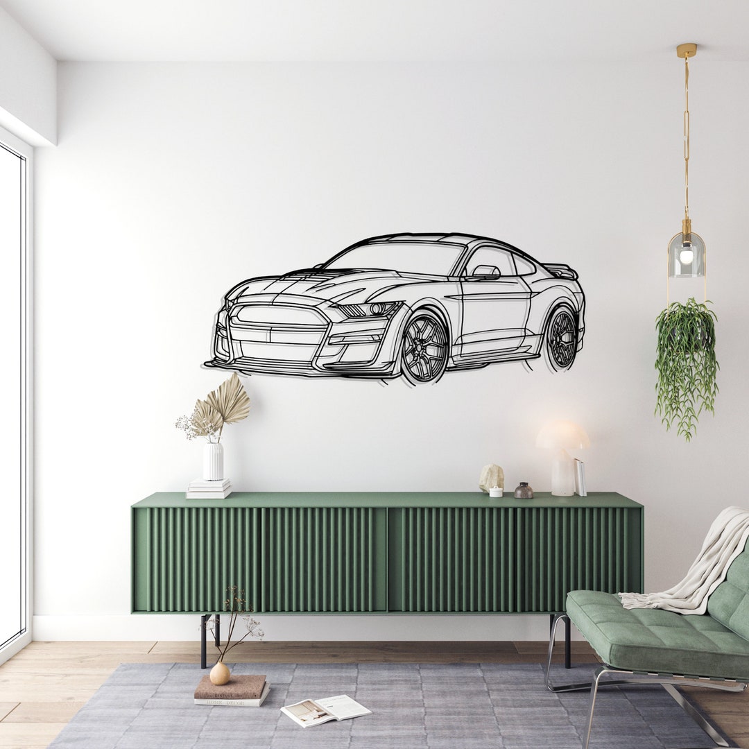 Ford Mustang Shelby GT500 2021 Angle , Car Dxf, Car Svg, Car Ai, Car ...