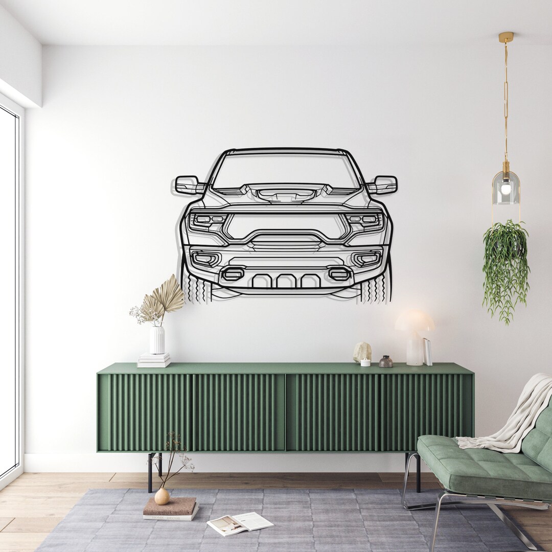 Dodge Ram TRX 2021 Front Silhouette, Car Dxf, Car Svg, Car Ai, Car ...