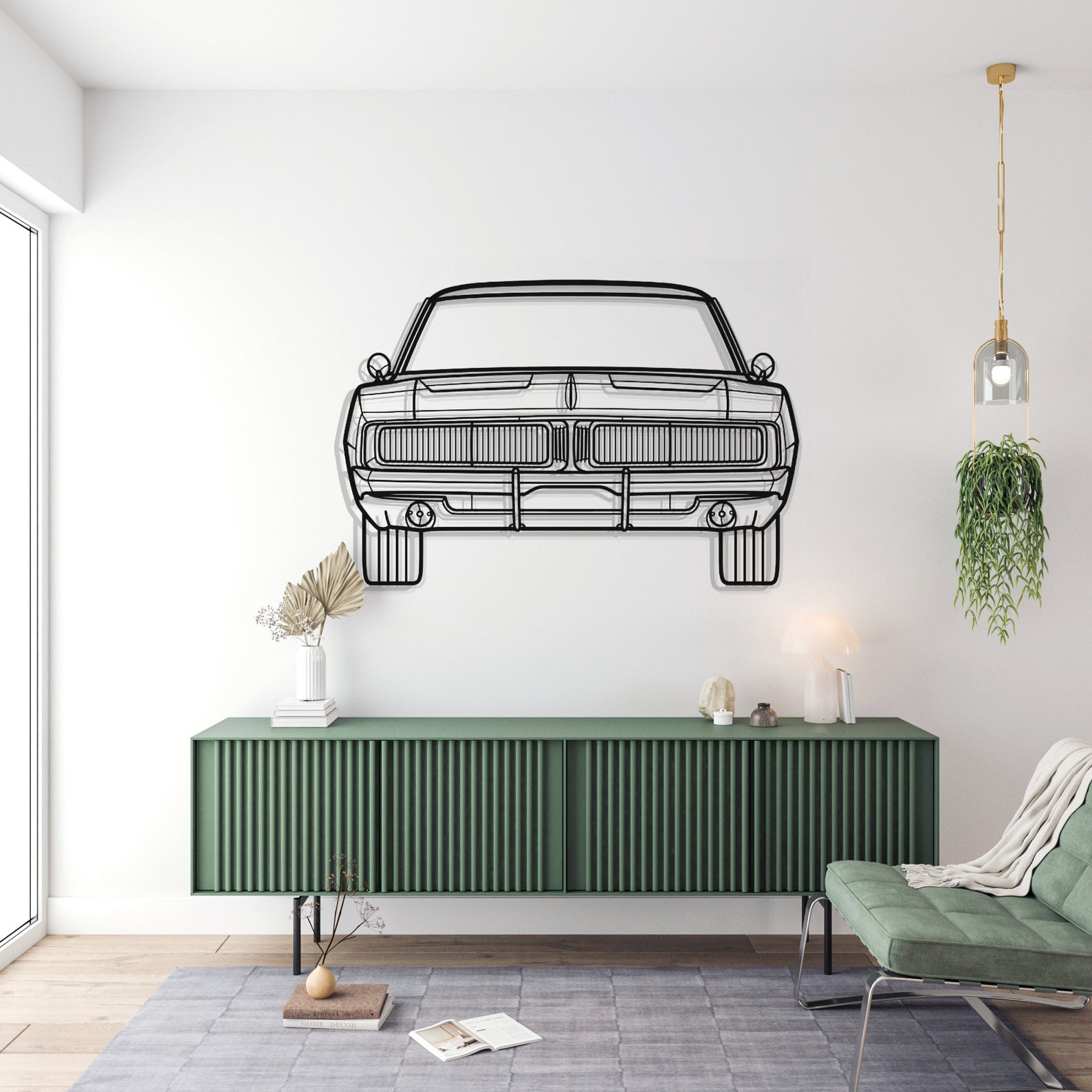 Dodge Charger 1969 Front Silhouette, Car Dxf, Car Svg, Car Ai, Car ...