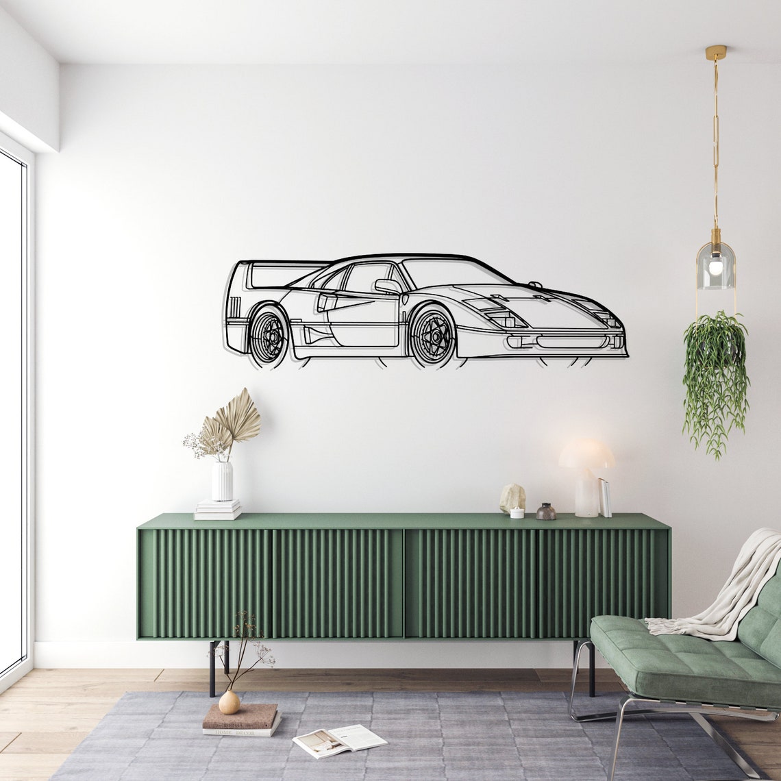 Ferrari F40 Angle, Car Dxf, Car Svg, Car Ai, Car Vartor File, Dxf Files ...