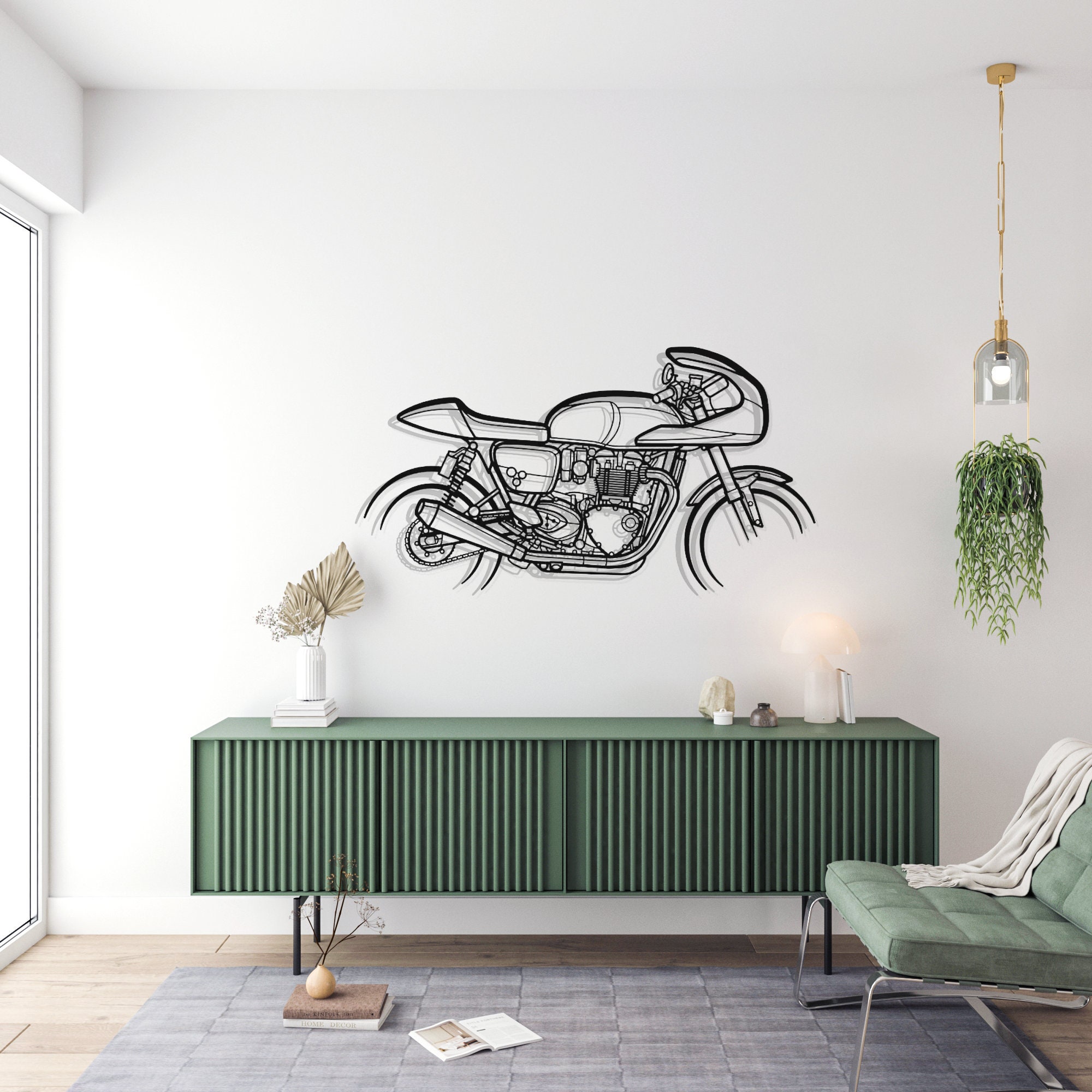 Triumph Thruxton TFC, Car Dxf, Car Svg, Car Ai, Car Vector File, Dxf ...