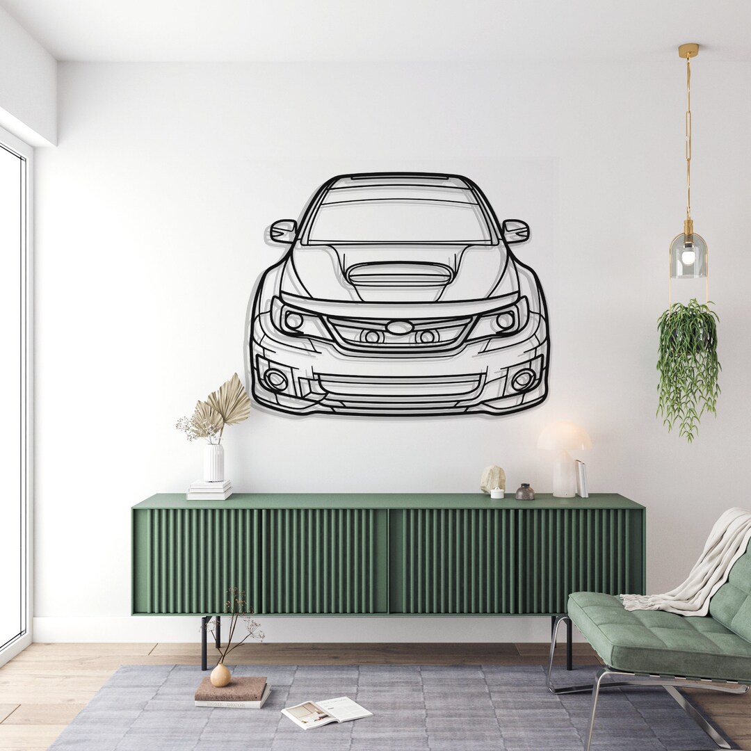 Subaru WRX STI 2012 Front Silhouette, Car Dxf, Car Svg, Car Ai, Car ...