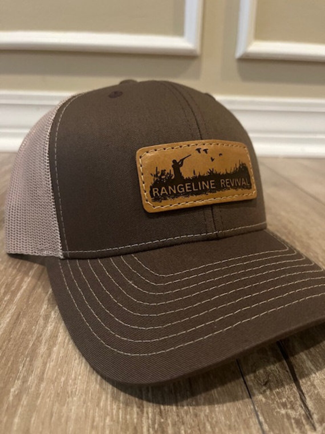 Leather Patch Hunting Hat - Etsy