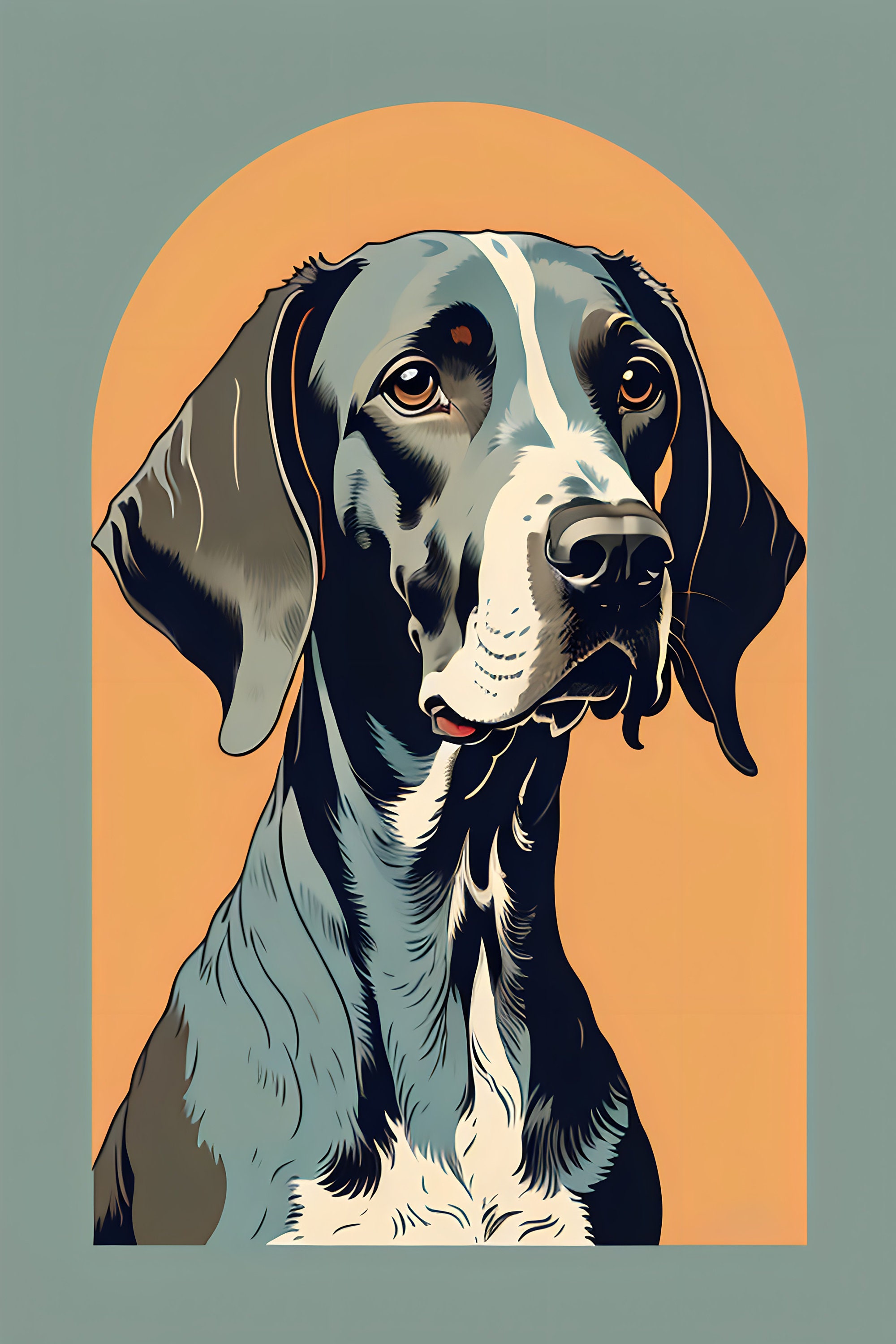 German Shorthair Pointer Art Print - Etsy