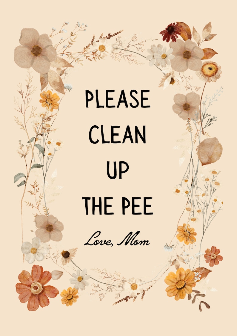 Boys Bathroom Sign/please Clean up Sign/ Little Boys Bathroom Sign ...