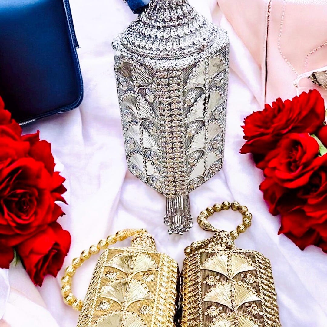 Clutches, Hanging Metal Clutch, Handcrafted Embossed Clutches, Indian ...