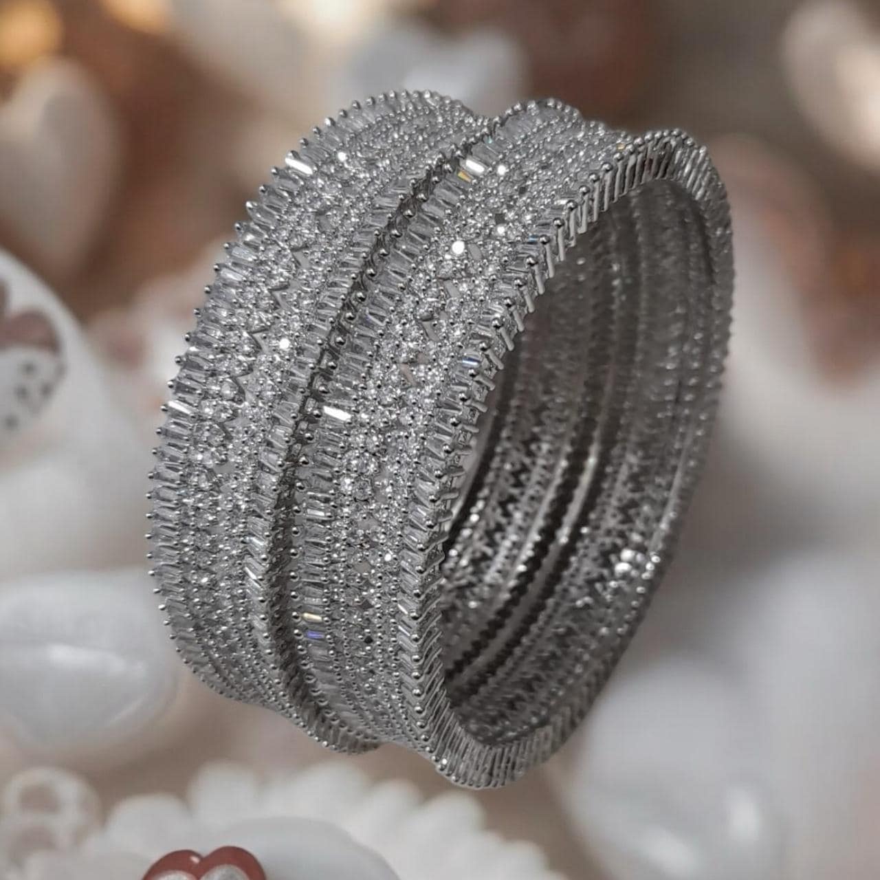 Bangles, 3 Colors, Gold, Silver, Two Tone, Bracelets, Bridal Bangles, AD Bangles, American ...