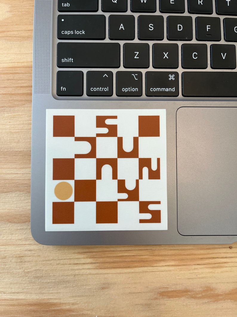 Checkerboard Sticker burnt Orange Surf Design Die Cut Sticker - Etsy