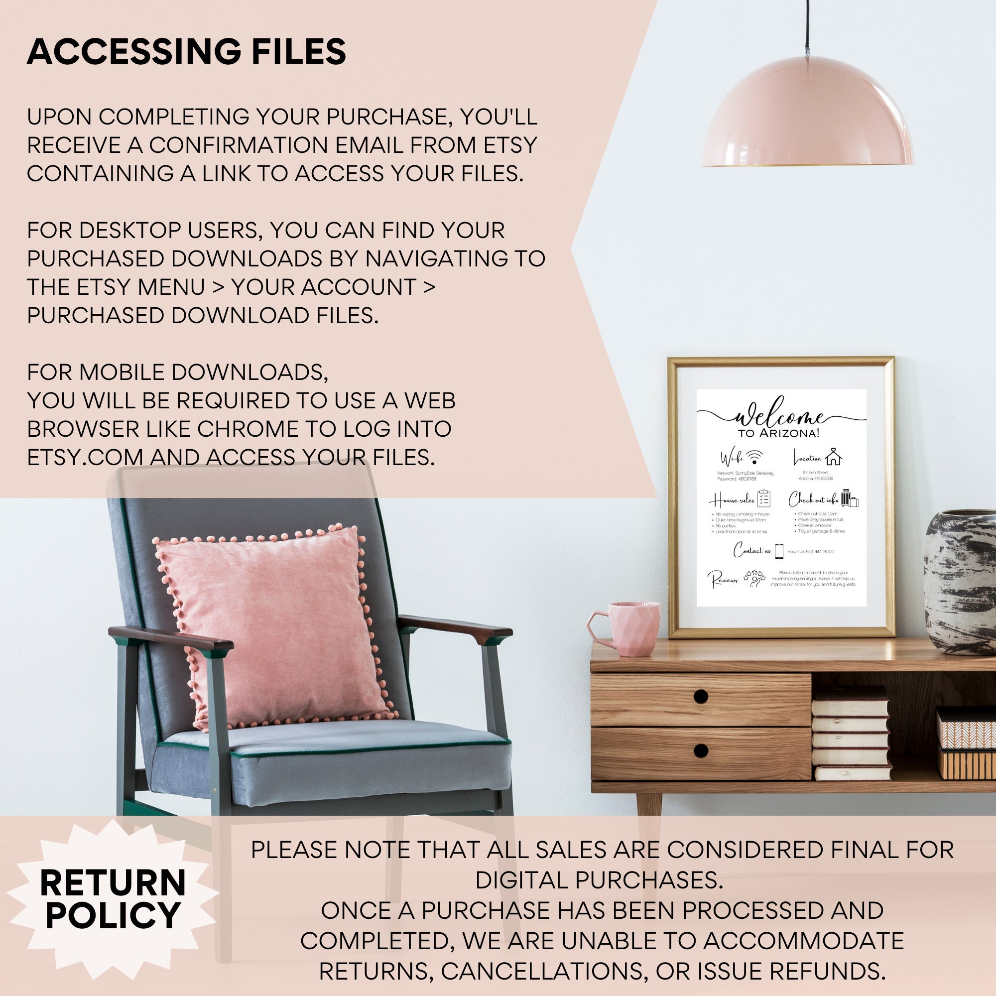 Airbnb, VRBO Host Bundle, Custom, Editable Welcome Sign and Printables ...