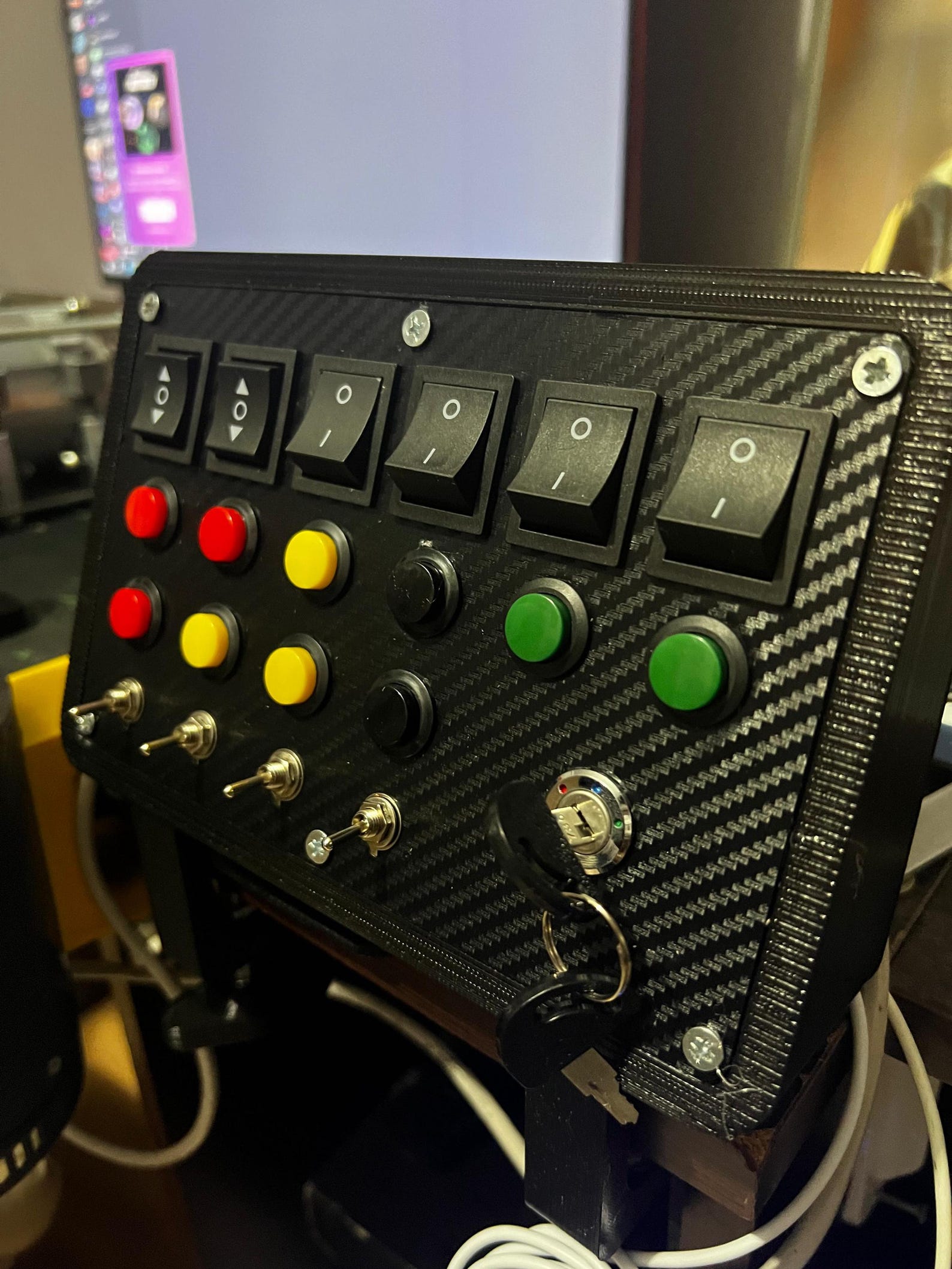 Custom 24 Function Button Box Digital STL - 6 KCD4 Switches, 10 Push ...