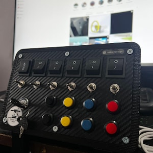 24 Function Button Box STL Files - 6 KCD4 Switches, 8 Push Buttons, 6 ...