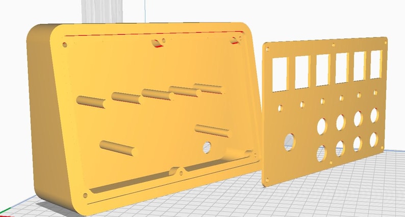 24 Function Button Box STL Files - 6 KCD4 Switches, 8 Push Buttons, 6 ...