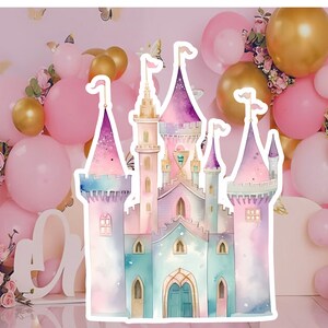 Castle Cutout, Princess Castle Cutout Decor, Princess Party Decoration ...