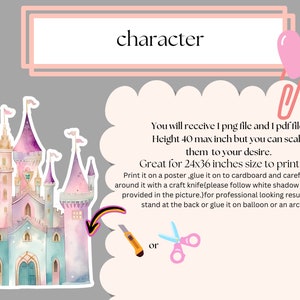 Castle Cutout, Princess Castle Cutout Decor, Princess Party Decoration ...