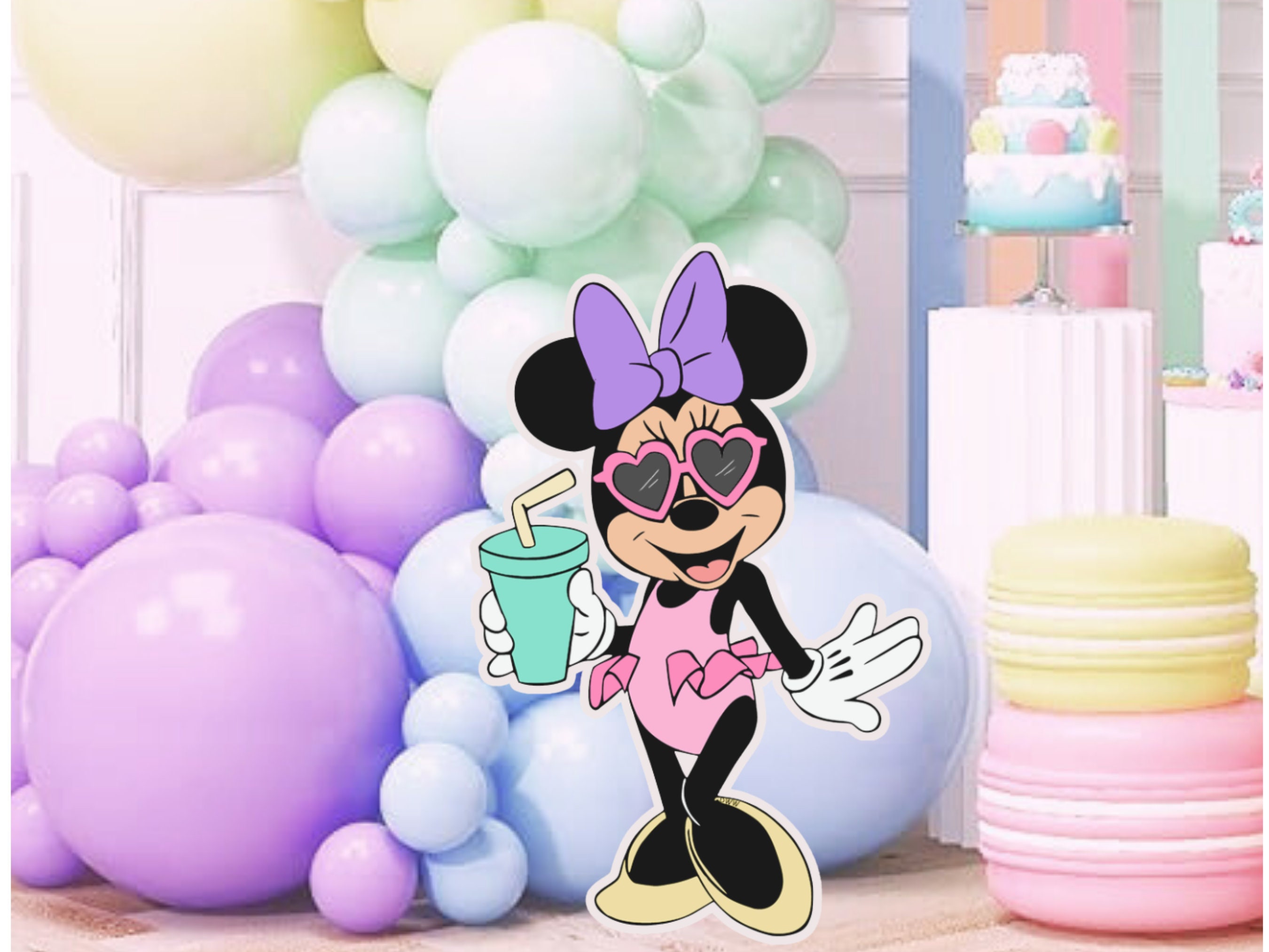 Minnie Mouse Pool Party Cutouts