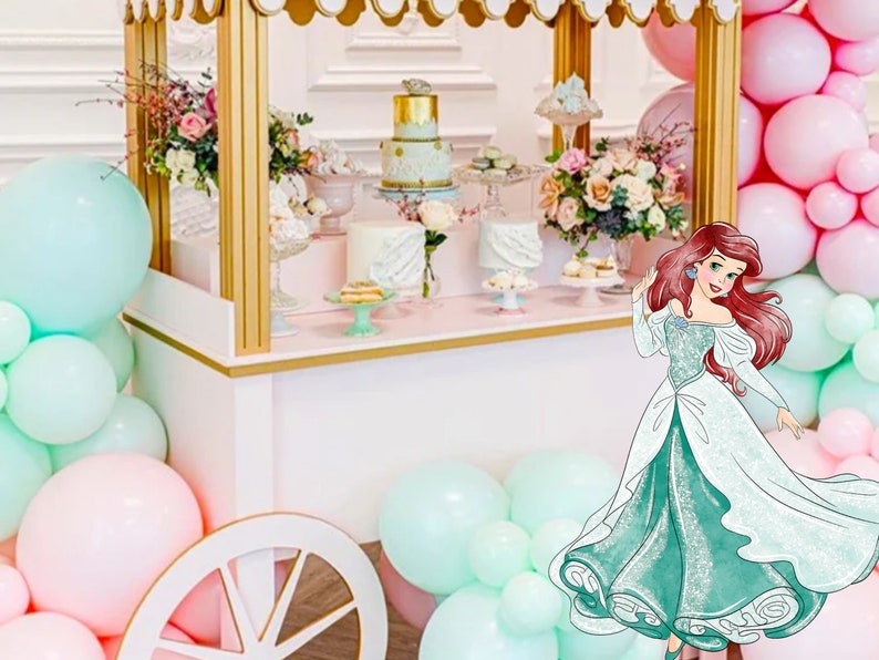 Ariel Princess Cutout: Mermaid Birthday Party Decor (digital Download ...