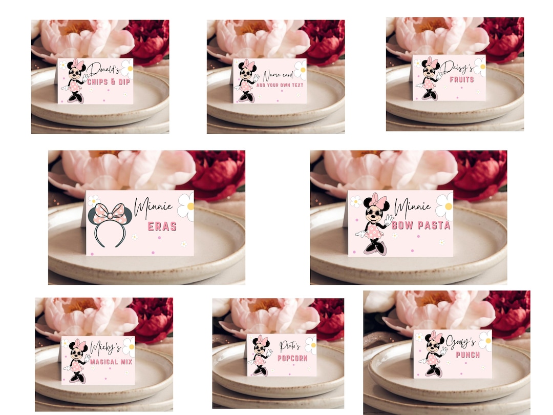 Minnie Mouse Birthday Food Labels | Party Decor (digital Download) - Etsy