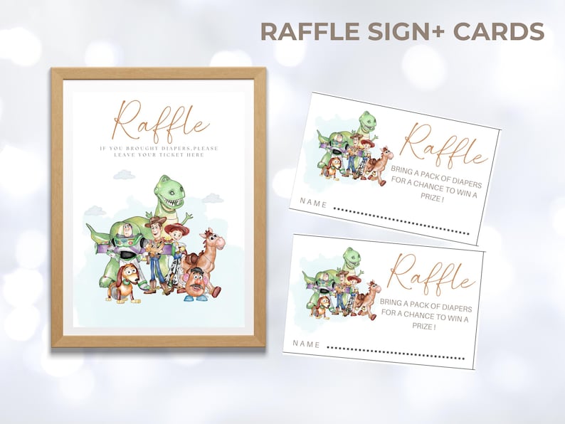 Toy Story Diaper Raffle Ticket: Baby Shower Game (digital Download) - Etsy