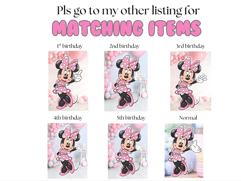 Minnie Mouse 2nd Birthday Party Prop: Peace Sign Cutout (digital PNG ...