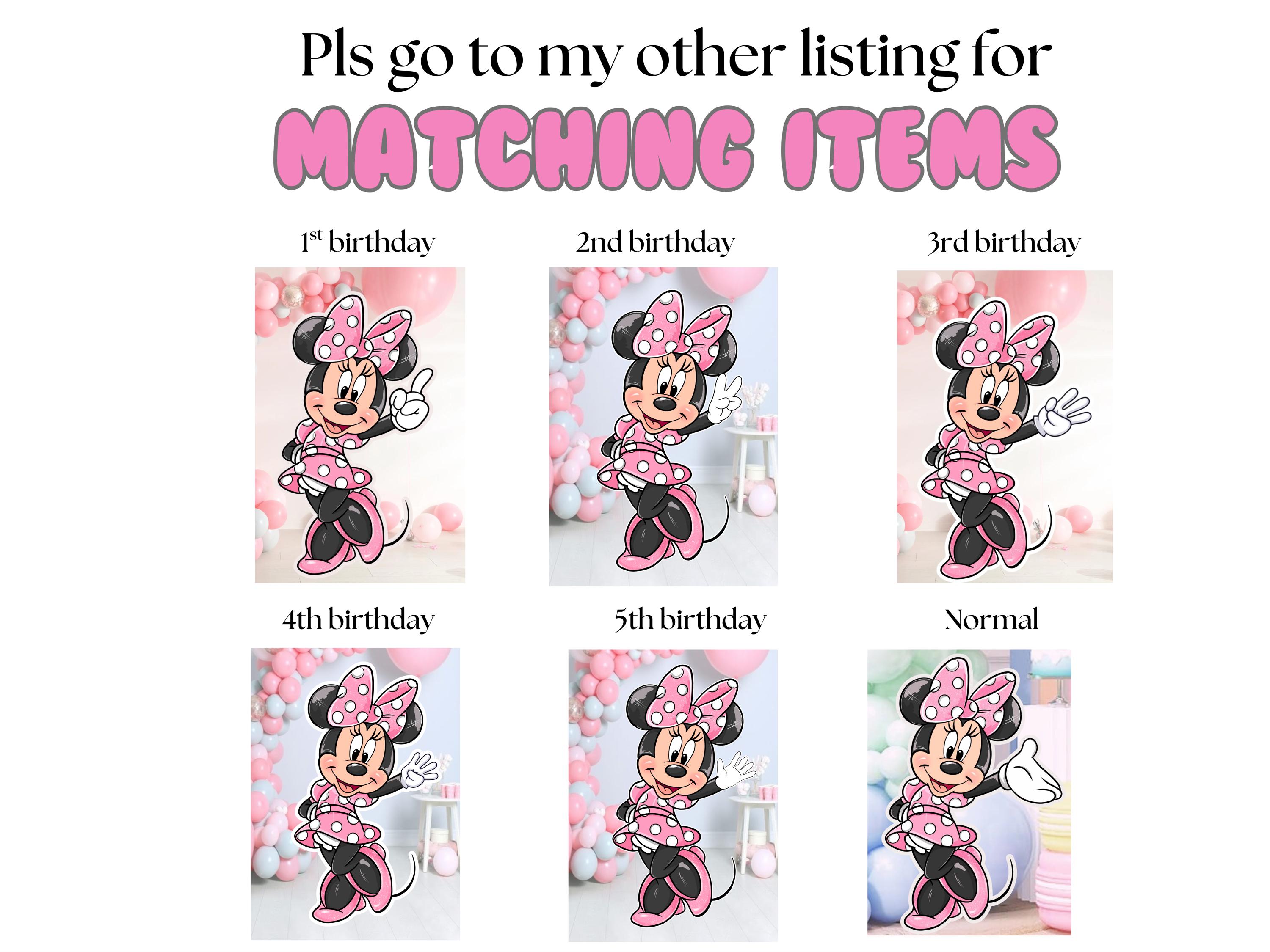 Minnie Mouse 2nd Birthday Party Prop: Peace Sign Cutout (digital PNG ...