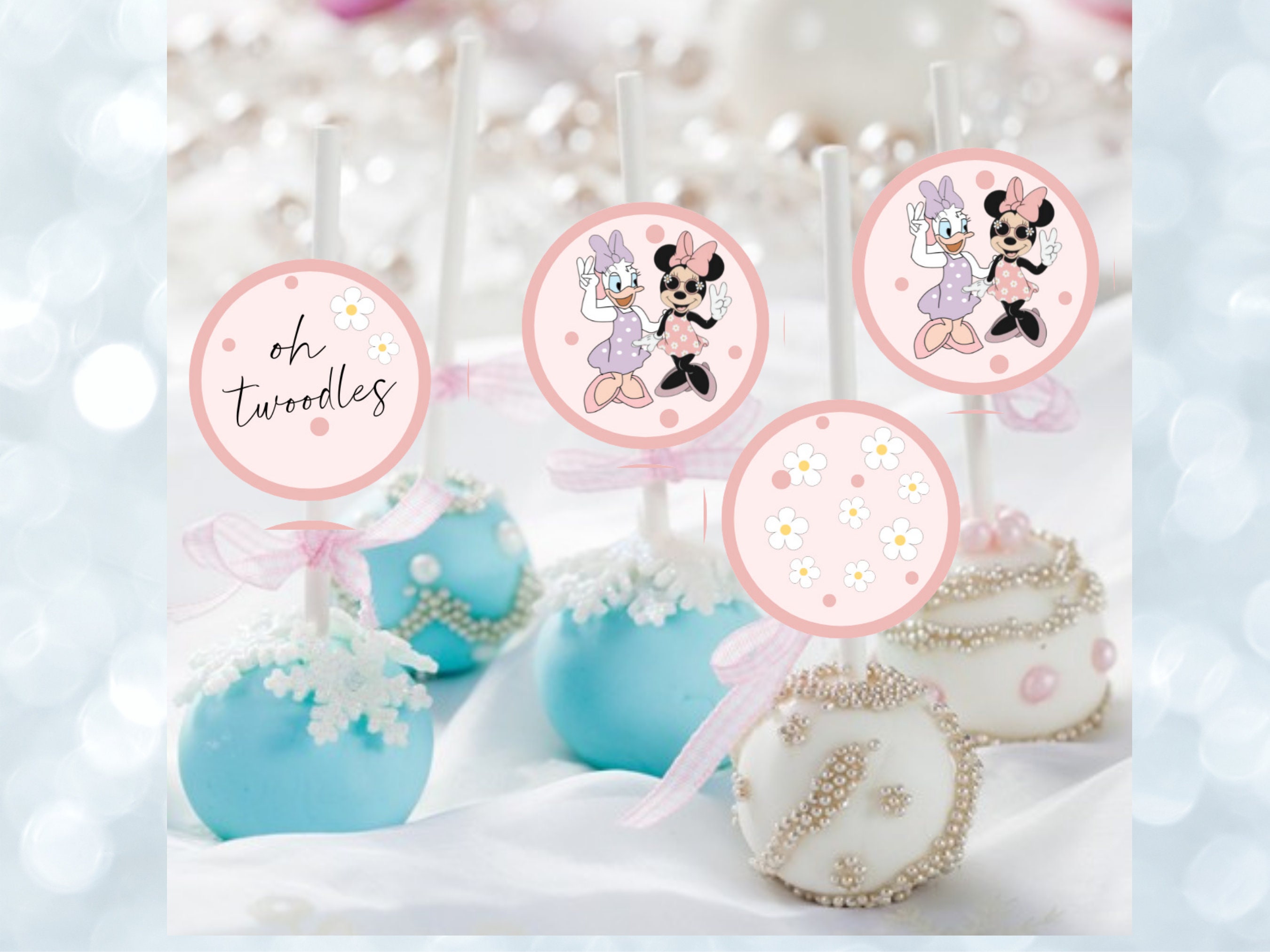 Minnie and Daisy Duck Cake Pop Toppers, Mouse Party, Oh Twodles, Mouse ...