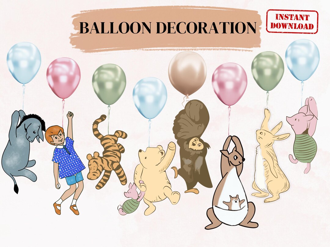 Hanging Characters of Winnie the Pooh Friends/cutout Die Cut Prop With ...