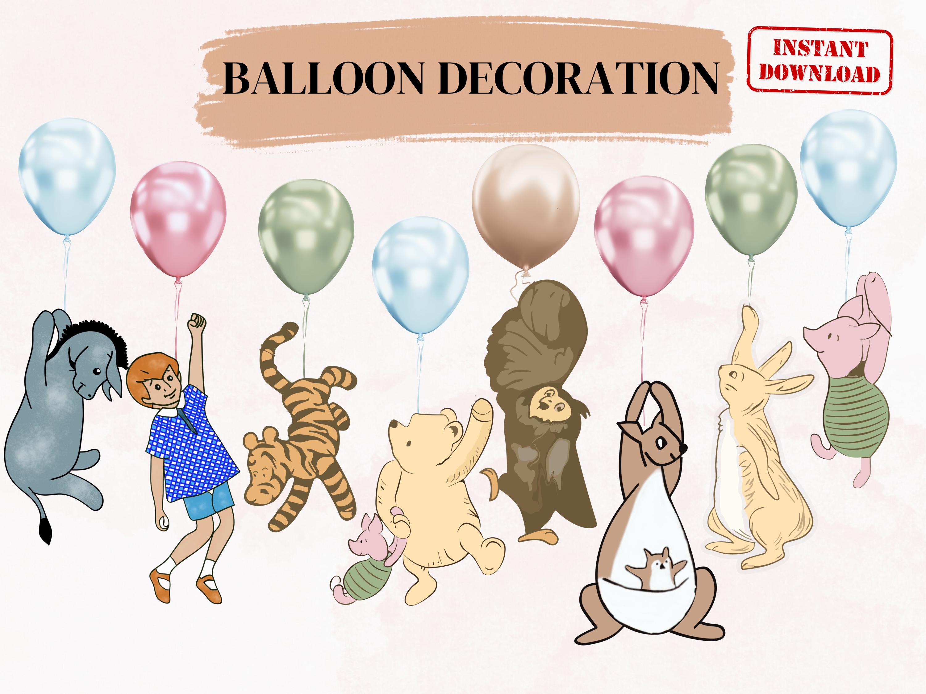 Hanging Characters of the Pooh Friends/cutout Die Cut Prop With Two ...