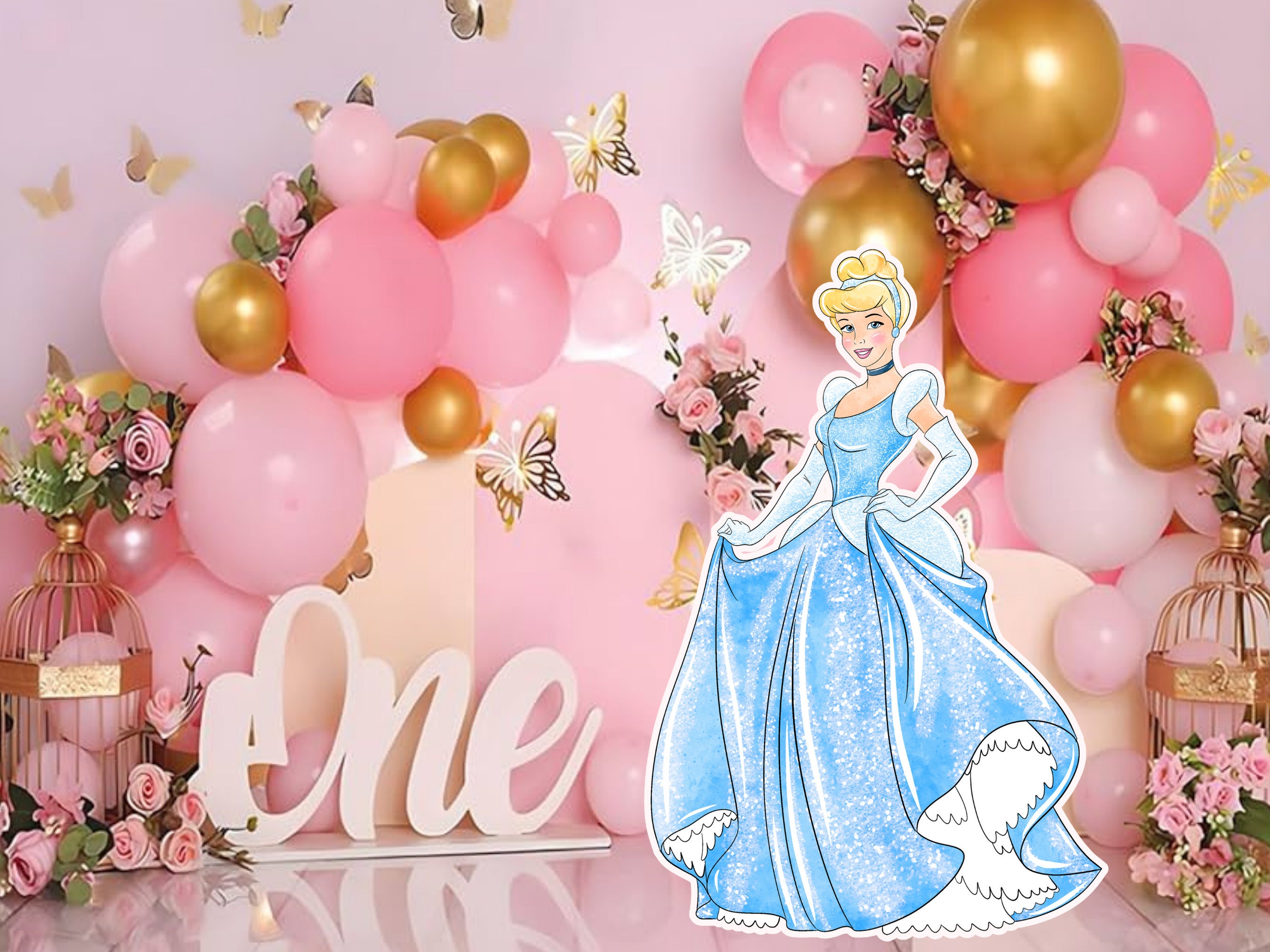 Cinderella Cutout cindrella Standup Prop Cinderella Decor Princes Birthday Decoration Birthday Party Digital Download Cutout Part Cutou Etsy