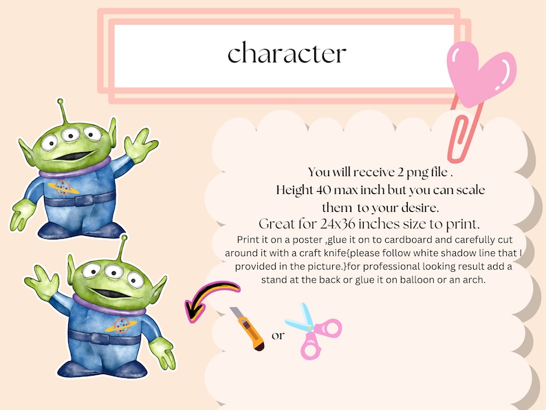 Toy Story Alien Cutout: Birthday Party Decoration (digital Download) - Etsy