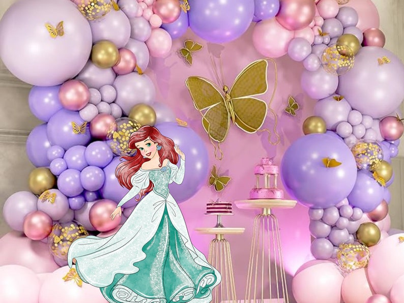 Ariel Princess Cutout: Mermaid Birthday Party Decor (digital Download ...