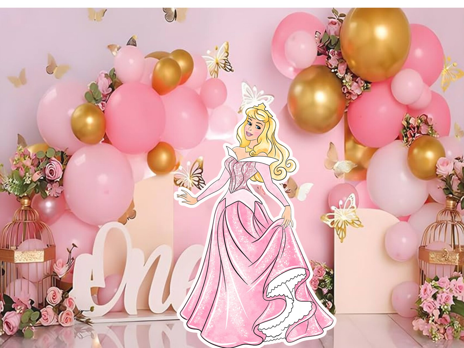 Aurora Princess Cutout: Birthday Party Decoration (digital Download) - Etsy