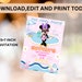 Minnie Mouse Pool Party Invitation: Editable Canva Template (5x7 ...