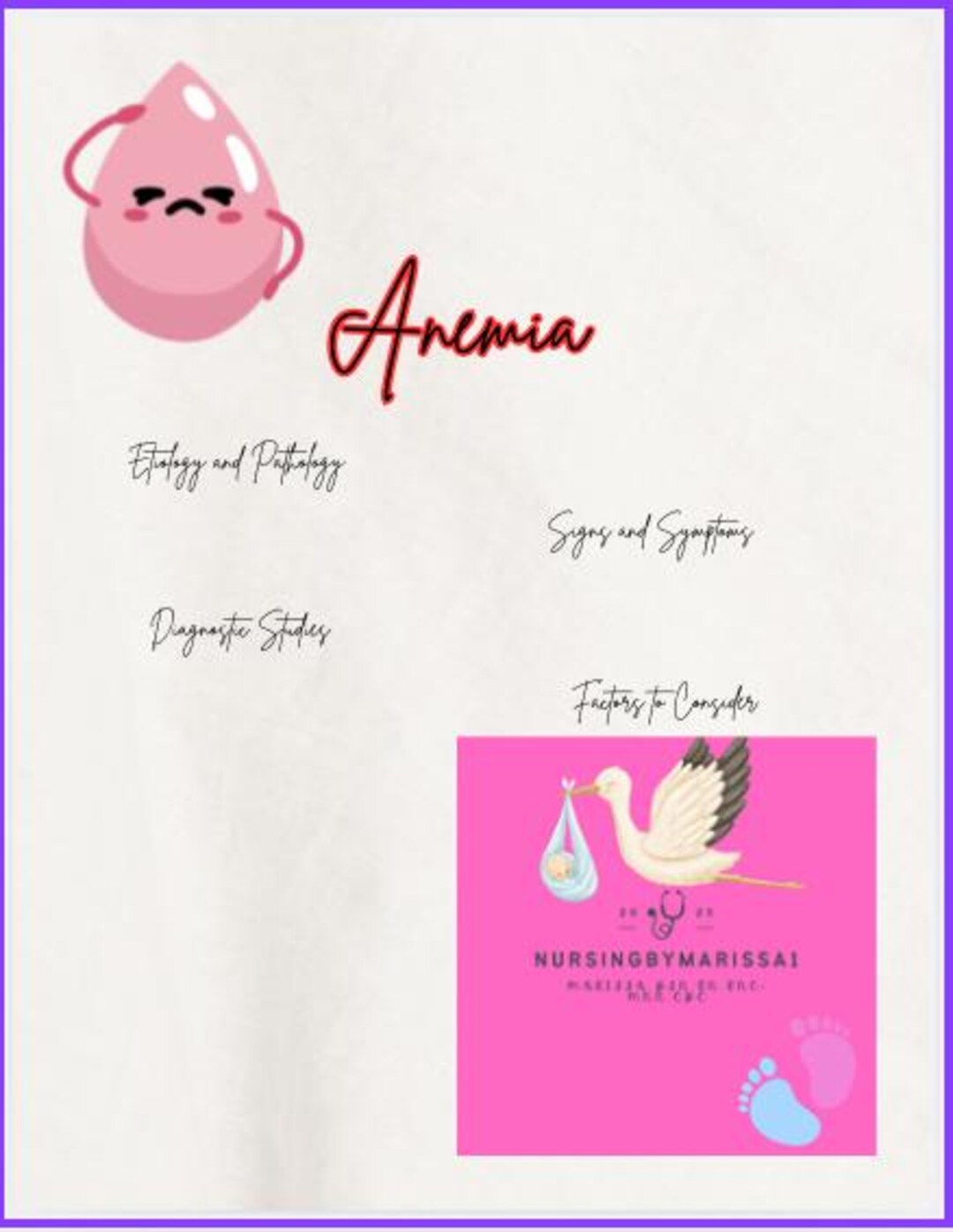 Anemia Nursing Notes - Etsy