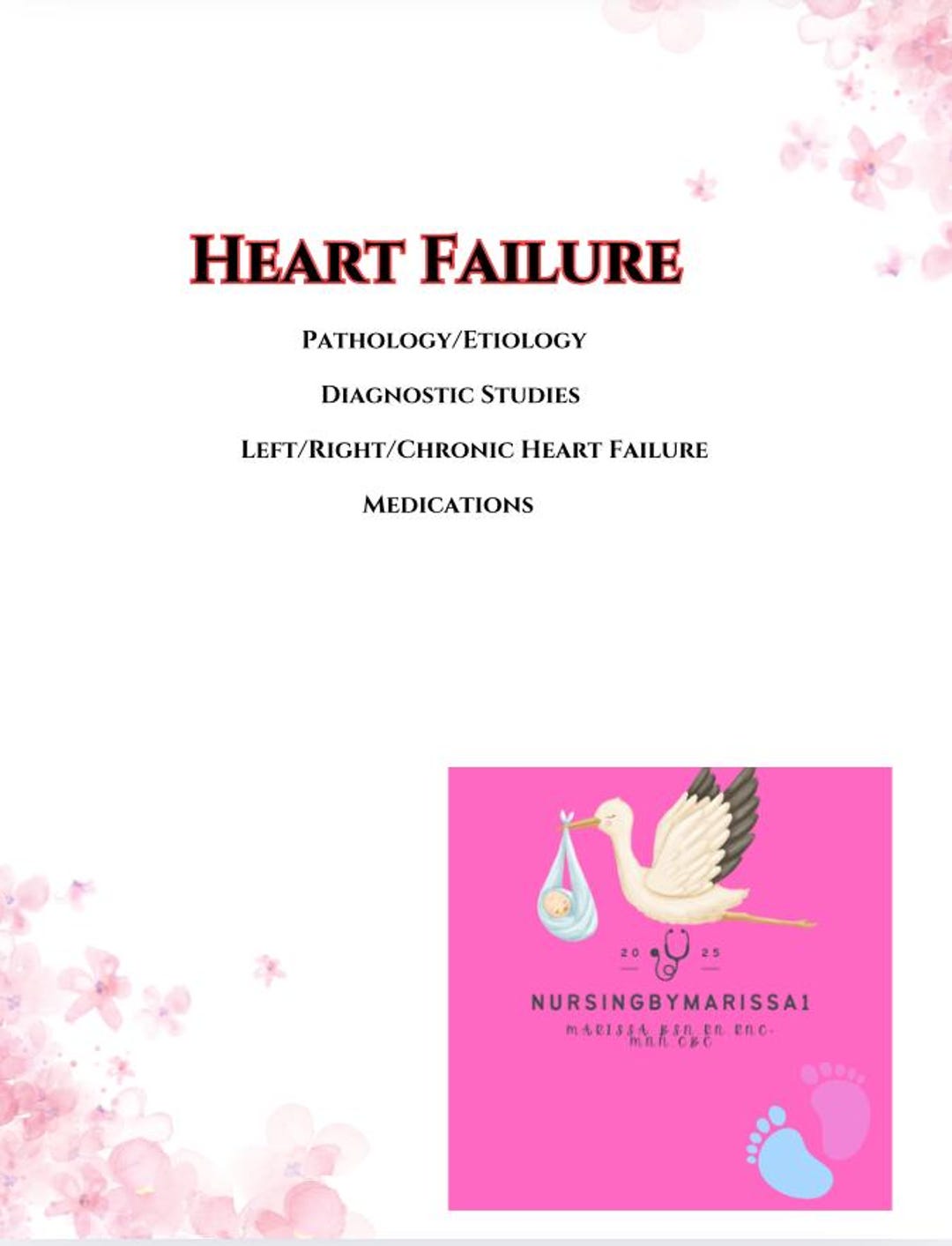 Heart Failure Nursing Notes - Etsy
