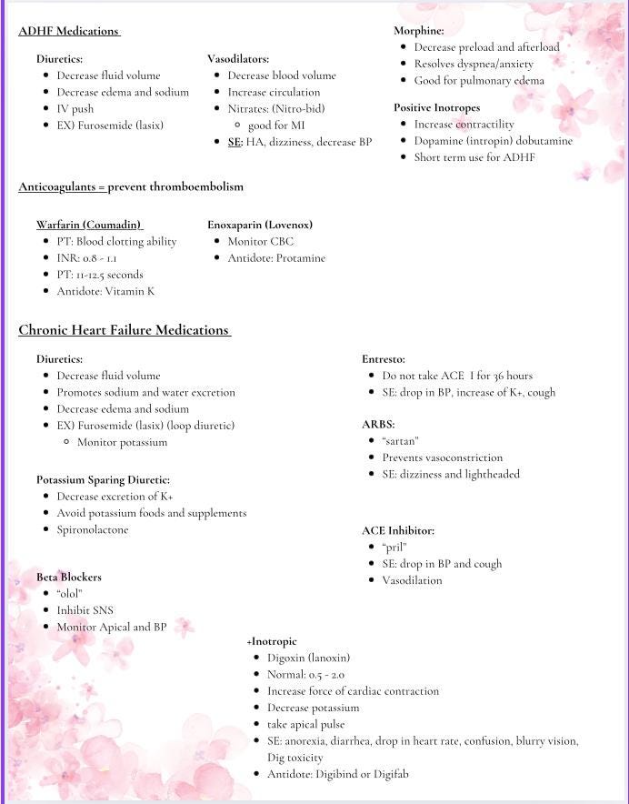 Heart Failure Nursing Notes - Etsy