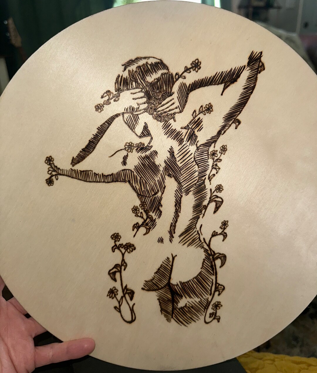 Customizable/handmade Wood Burning, Wall Hanging, Line Art - Etsy