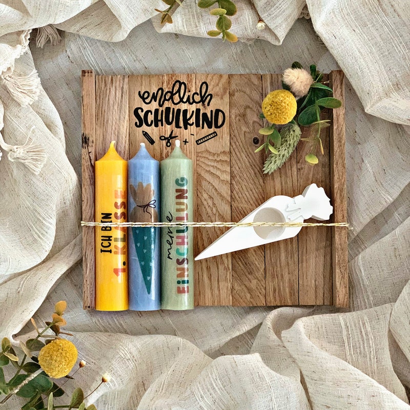 Kerze einschulung - Etsy.de