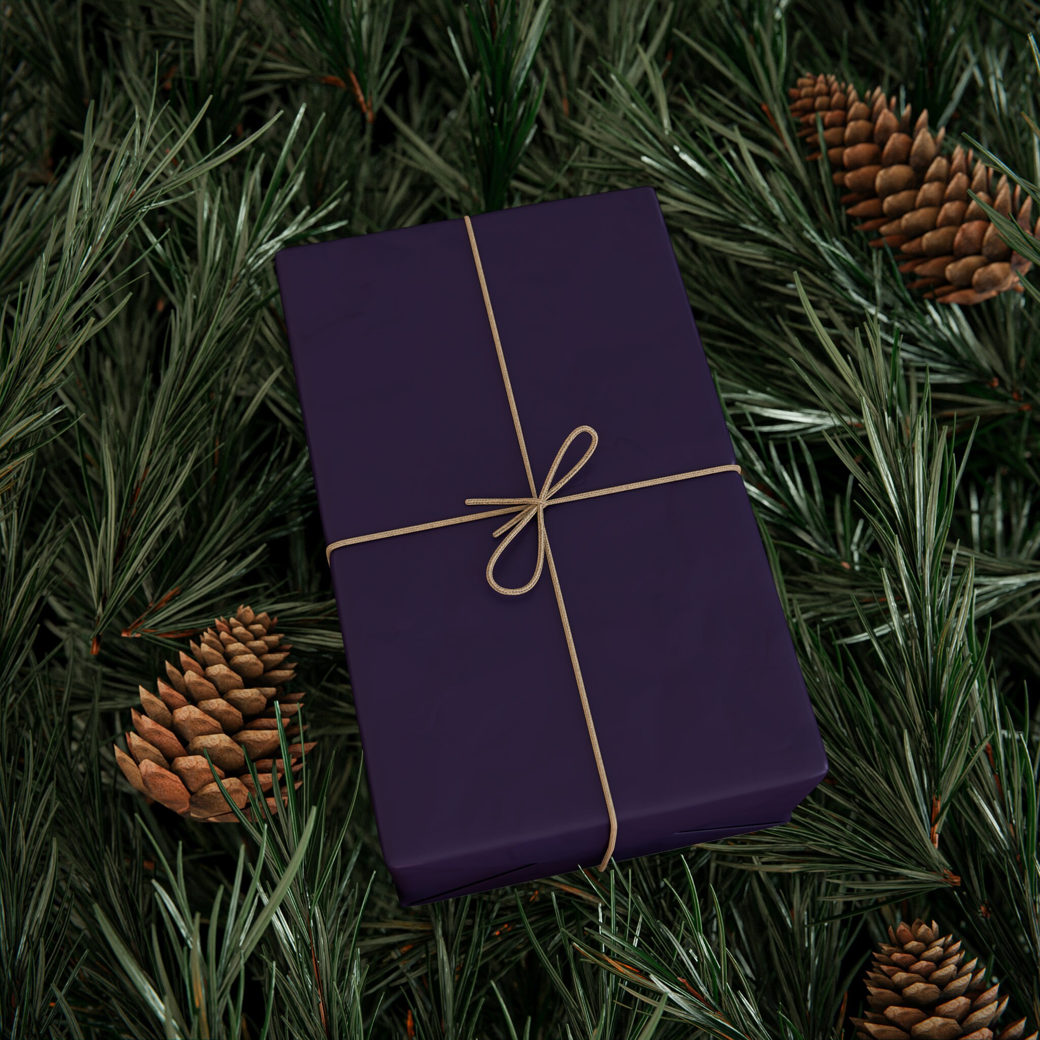 Purple Wrapping Paper, Dark Purple Gift Wrapping, Plain Wrapping Paper ...