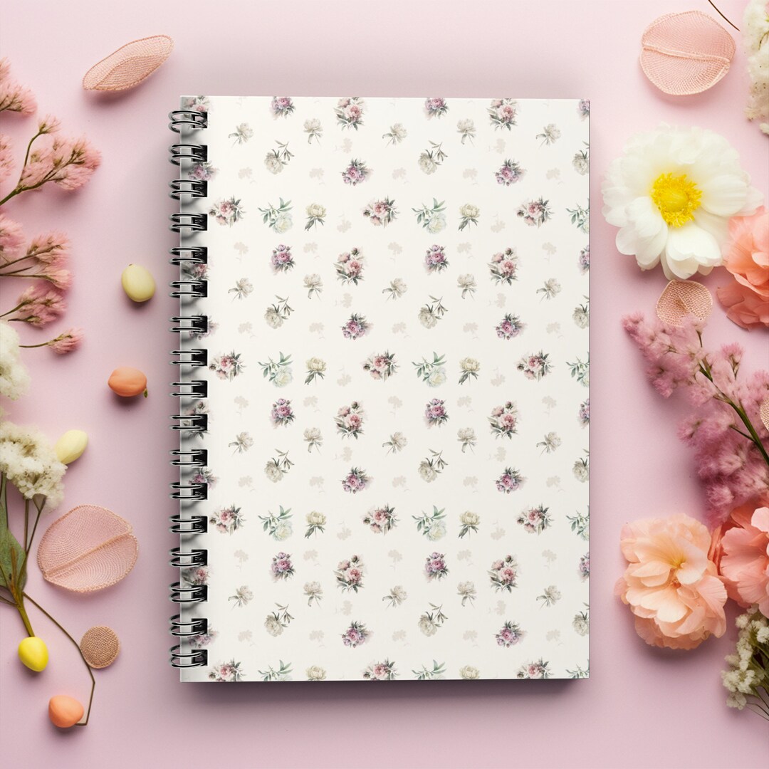 Coquette Spiral Notebook, Lined Journal, Floral Office Supplies ...