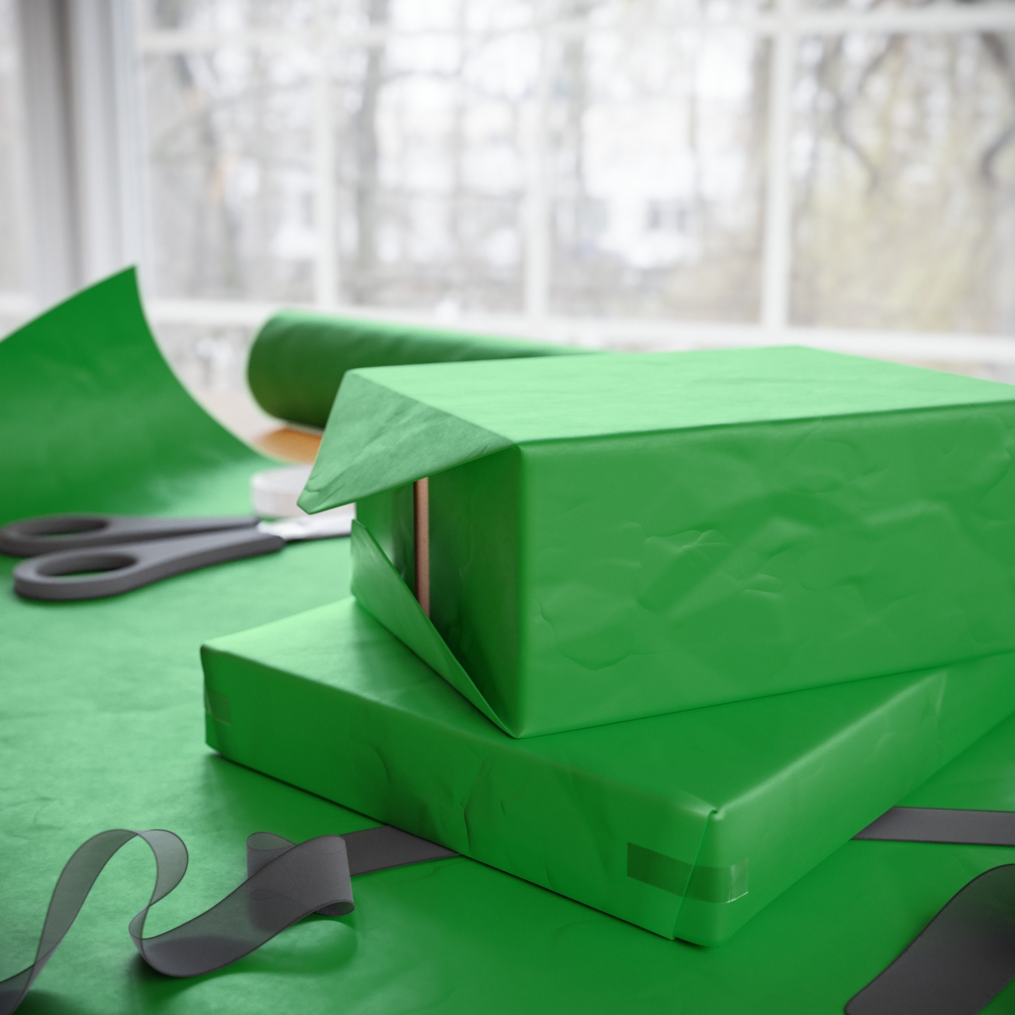 Emerald Green Wrapping Paper, Green Gift Wrapping, Green Wrapping Paper ...