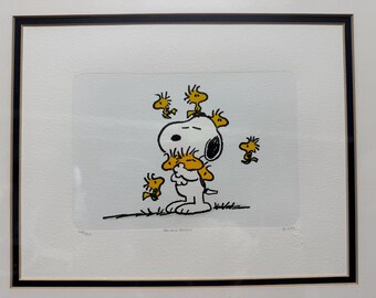 Peanuts, "woodstock" Hand Numbered Limited Edition Fine Art Print With ...