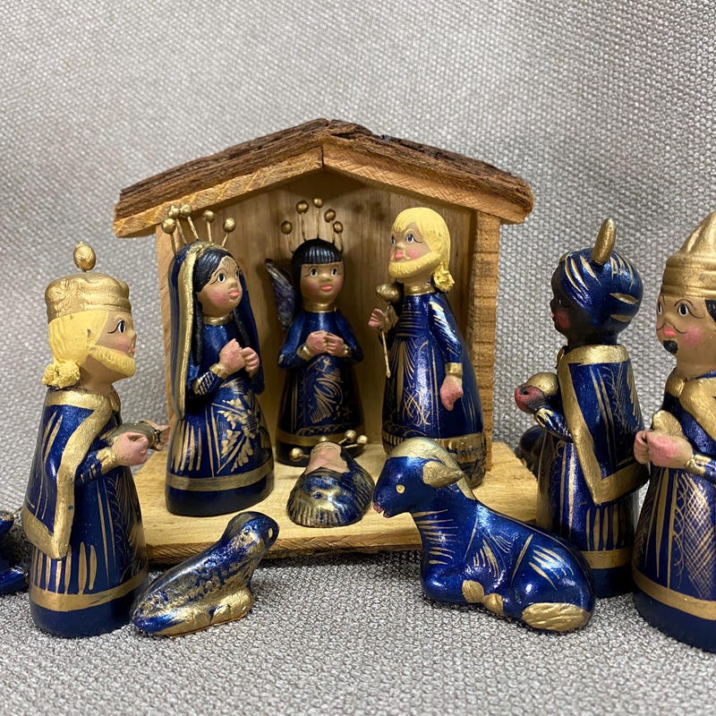 Pottery Nativity Set - Etsy