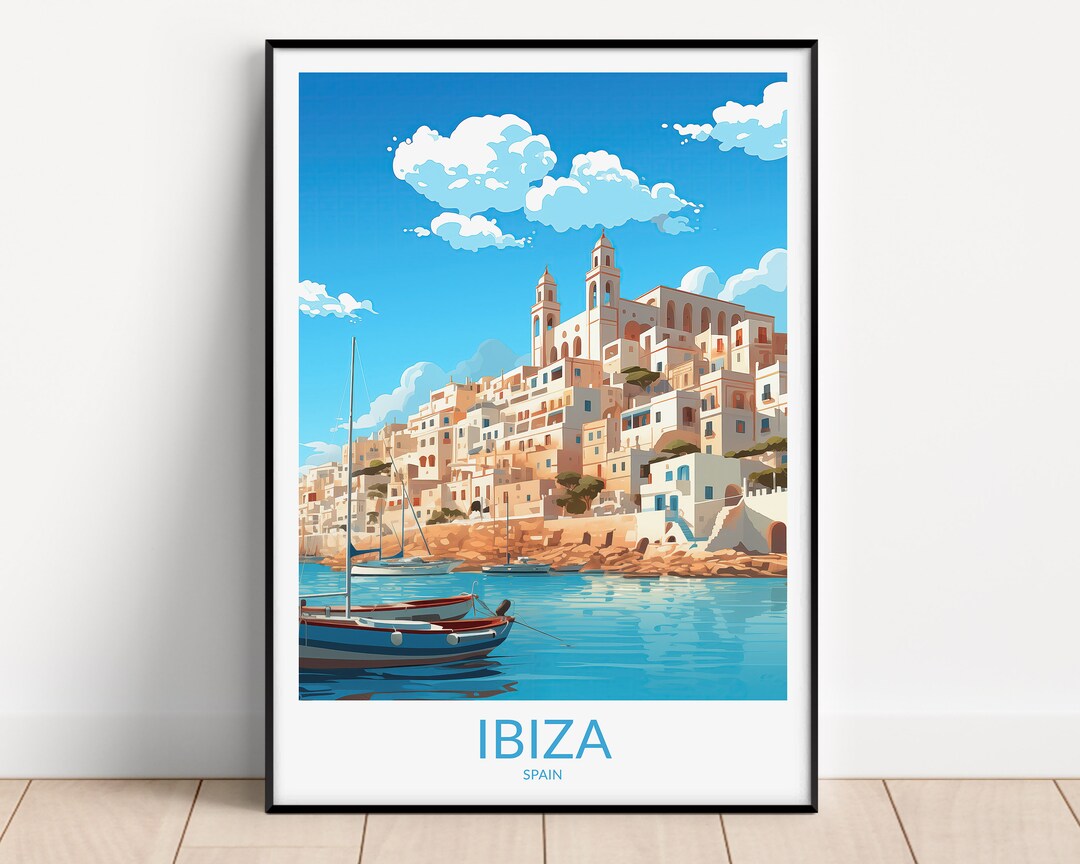Ibiza Print, Ibiza Poster, Ibiza Wall Art, Ibiza Art Print, Ibiza Artwork, Ibiza Travel Gift ...