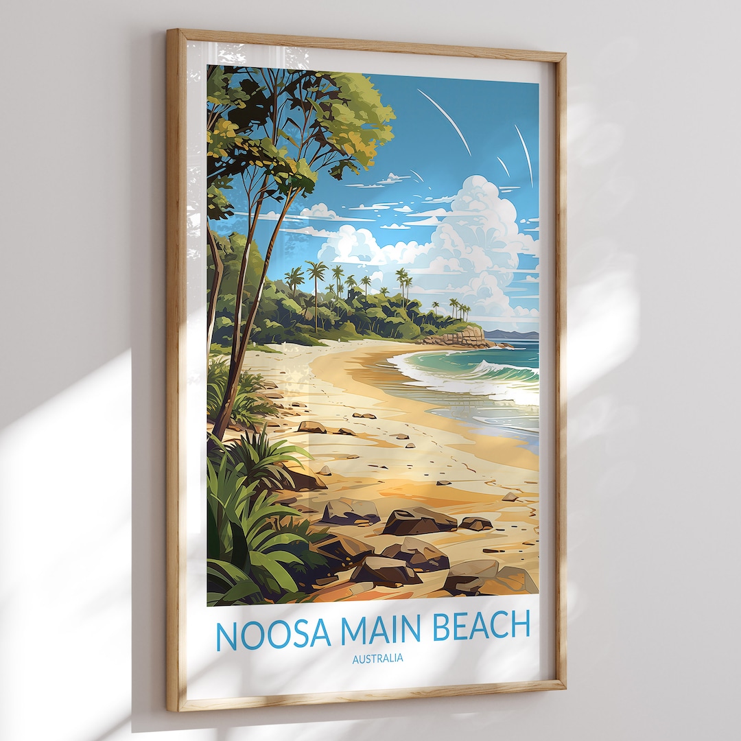Noosa Main Beach Print, Noosa Main Beach Poster, Noosa Main Beach Wall ...