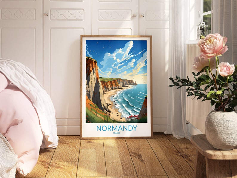 Normandy Print, Normandy Poster, Normandy Wall Art, Normandy Art Print ...