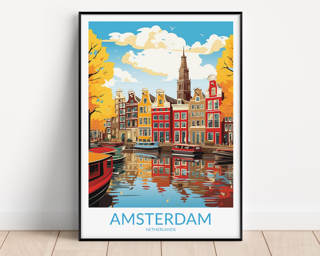 Amsterdam Print, Amsterdam Poster, Amsterdam Wall Art, Amsterdam Art ...